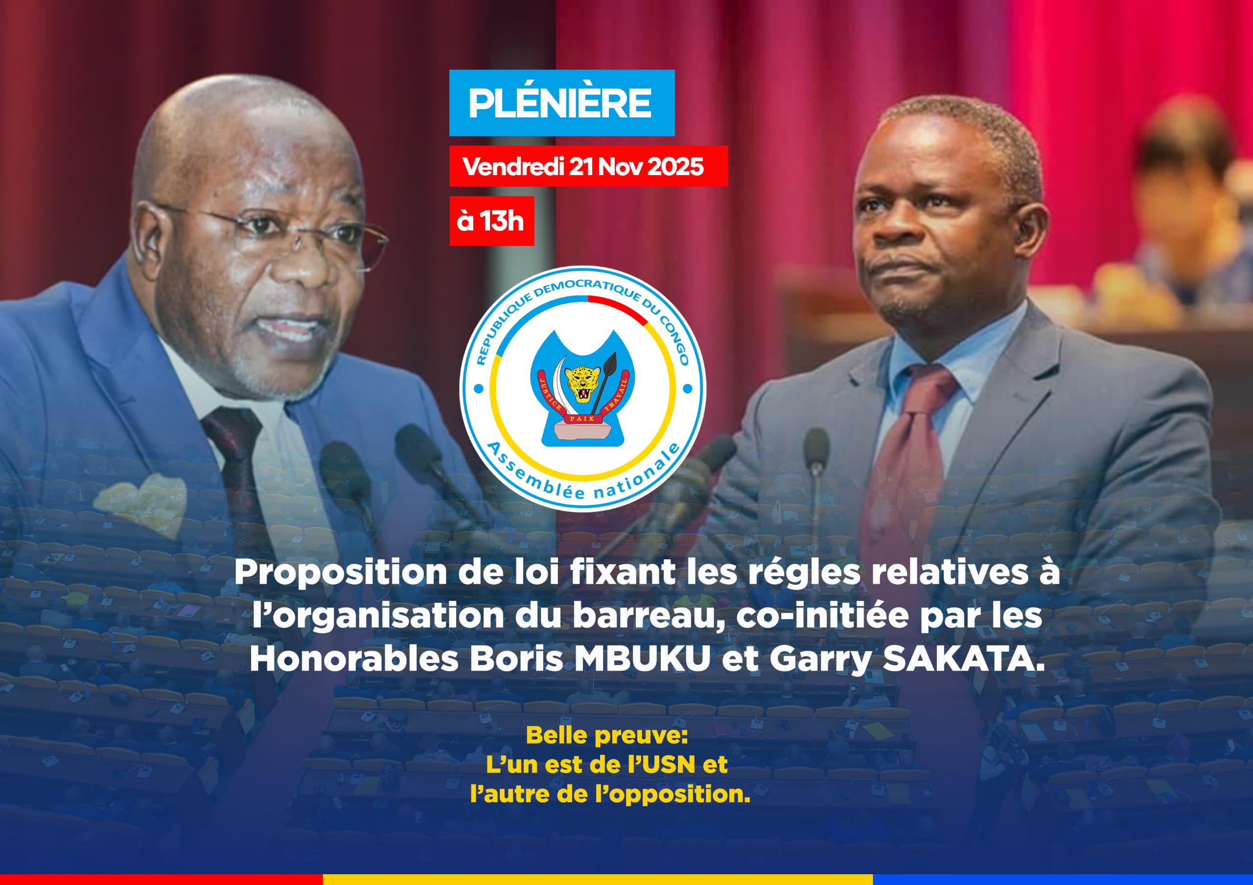 Assemblée nationale : Boris Mbuku et Garry Sakata mutualisent leur ...
